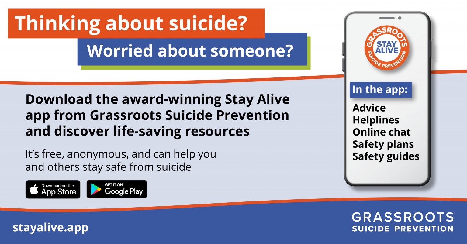 Stay Alive resources - Grassroots Suicide Prevention